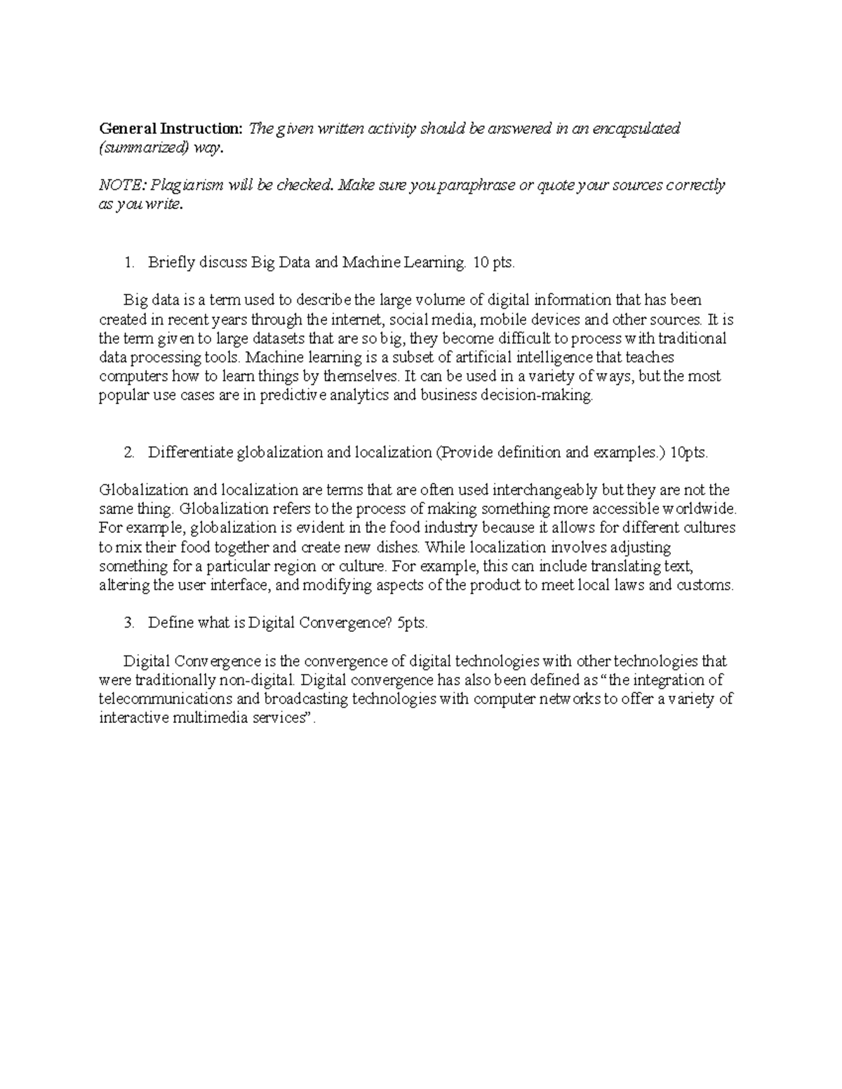 Social Issues and Professional Practice - General Instruction: The ...