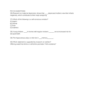 Developmental Psychology Cheat Sheet - Things to Memorize (1 ...