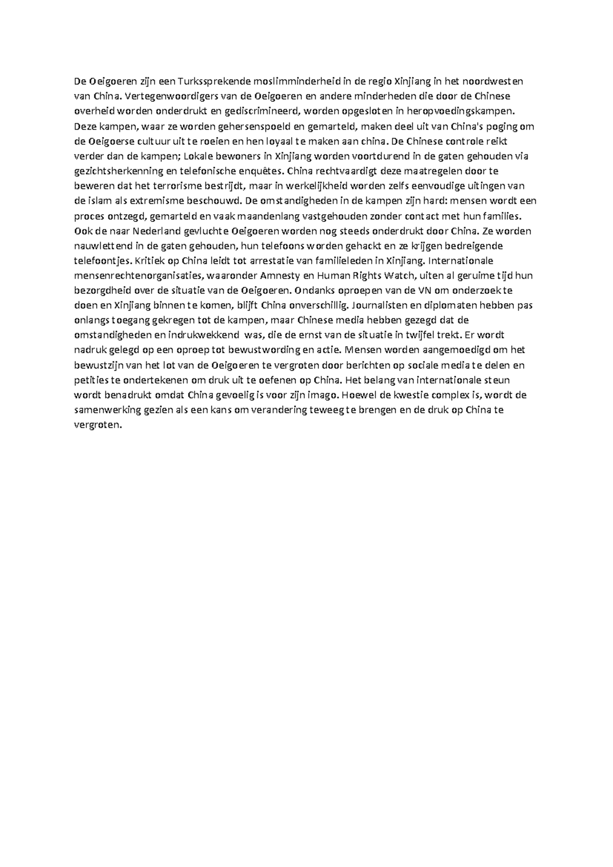 Document 2 - De Oeigoeren zijn een Turkssprekende moslimminderheid in ...