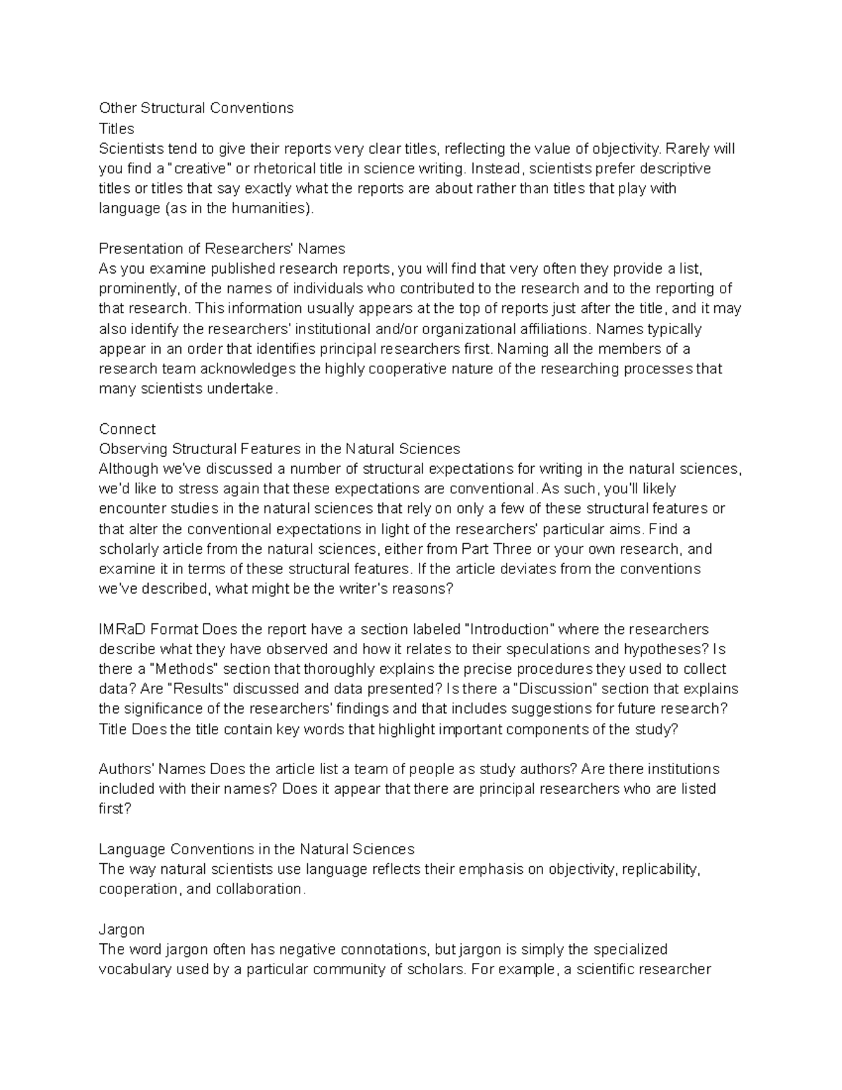 Rhetoric English notes (24) - Other Structural Conventions Titles ...