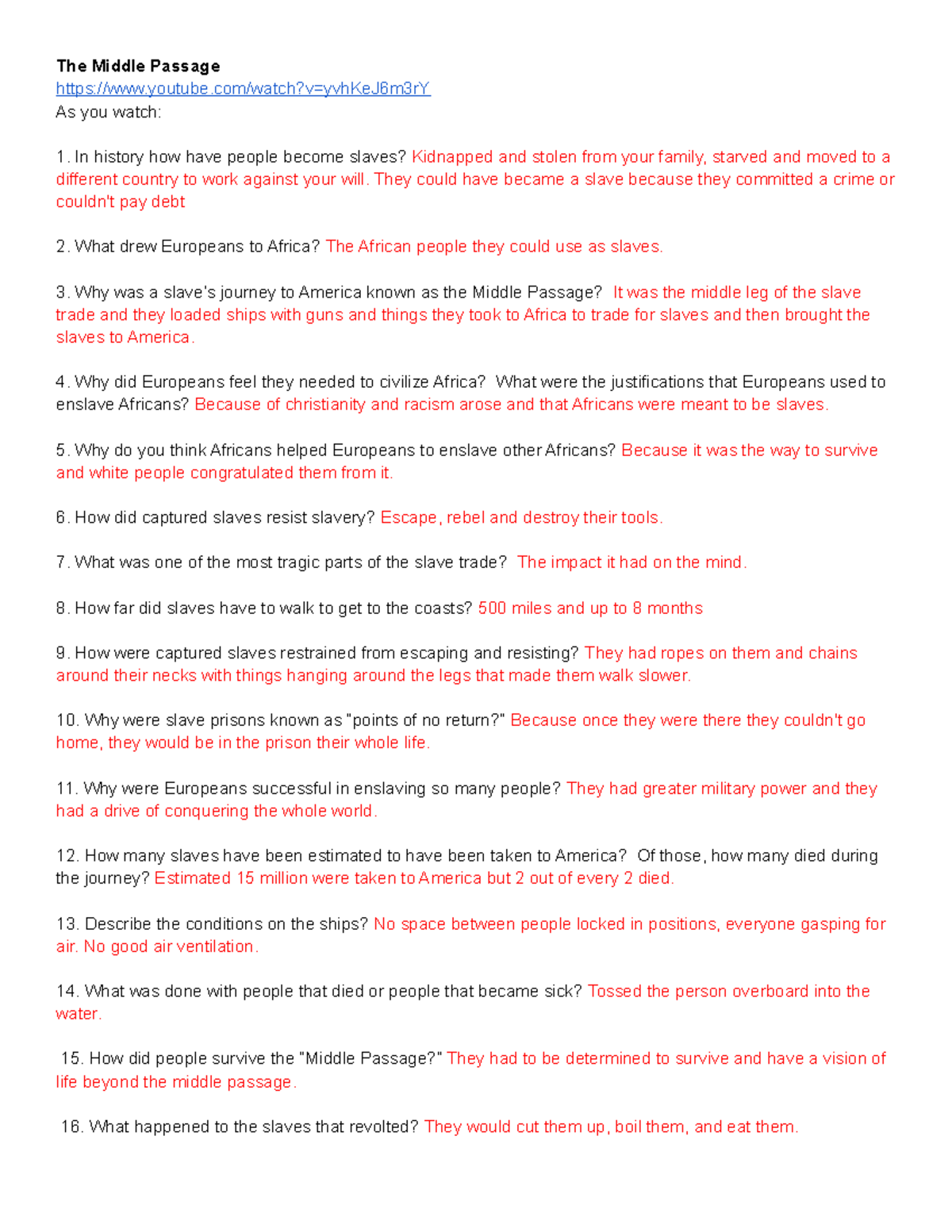 The Middle Passage WS - The Middle Passage youtube/watch?v ...