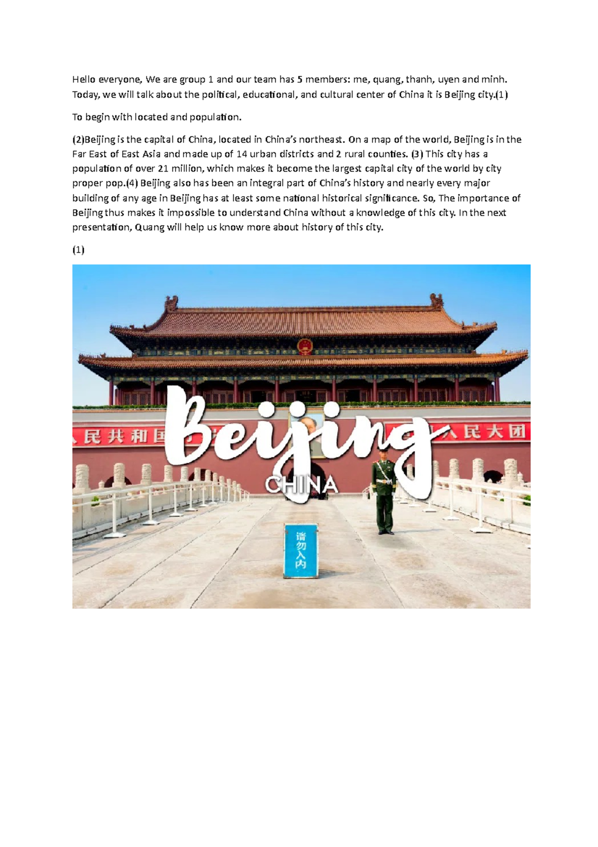 Beijing - talk about the city that you want to visit in the future ...