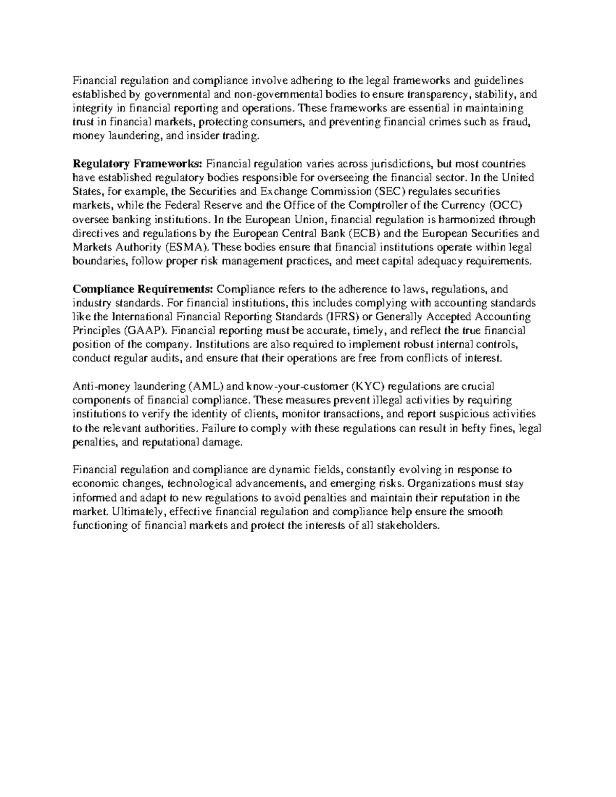 Know-your-customer (KYC) regulations - Financial regulation and ...