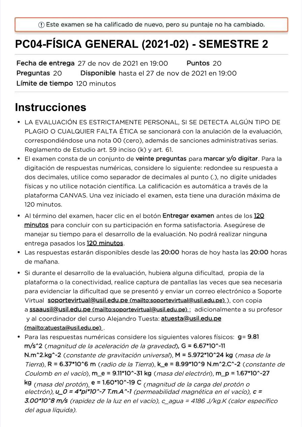 Pdf-pc4-fisica-general-2021-2 - Este examen se ha cali cado deEste examen se ha cali cado de ...