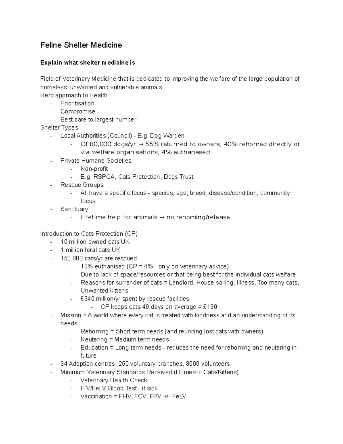 Feline Shelter Medicine - Feline Shelter Medicine Explain what shelter ...