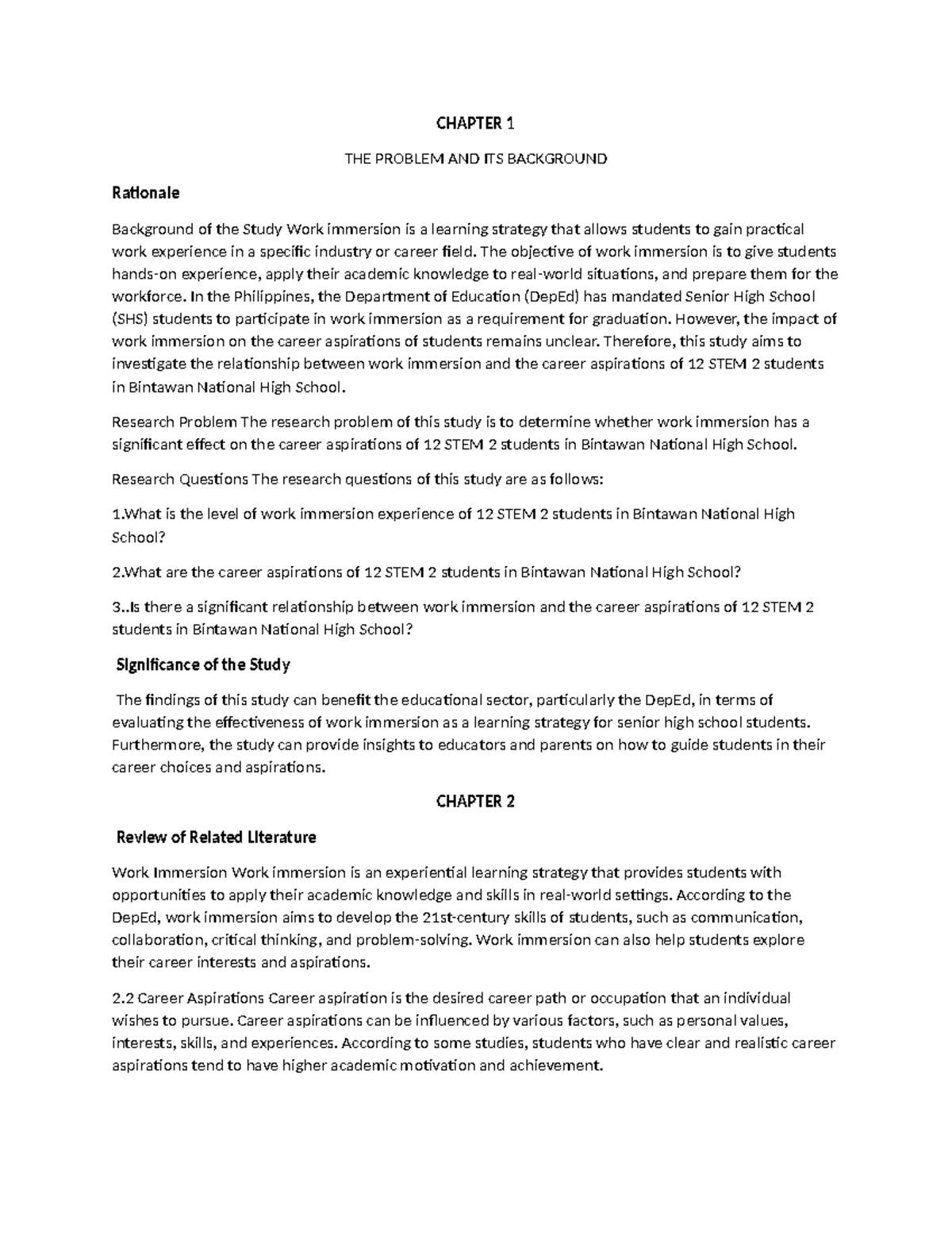 Chapter 1 - kwhriiuewiu - CHAPTER 1 THE PROBLEM AND ITS BACKGROUND ...
