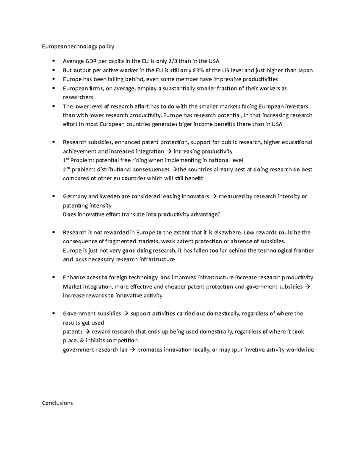 European-technology-policy - European technology policy Average GDP per ...