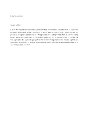 Assignment 1 - Immigration Assistant - Assignment 1 The government’s ...