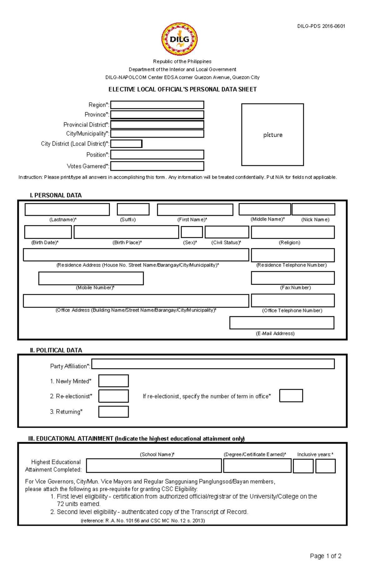 Dilg-reports-resources-2016 55 f8e190ac19 - Region*: Province ...