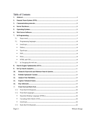 Application Development - Table of Contents - Studocu