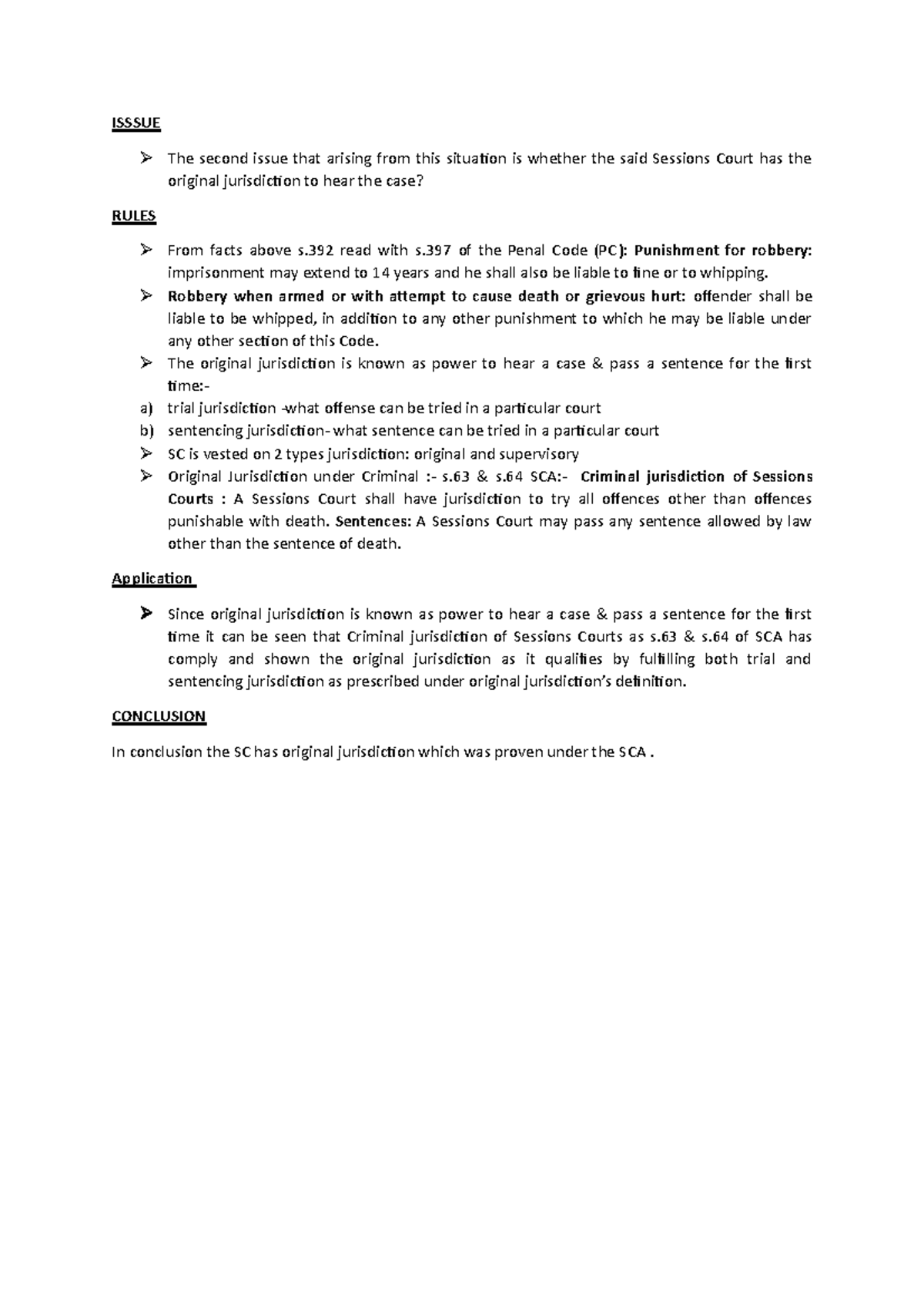 Criminal Procedure Tutorial - ISSSUE The second issue that arising from ...