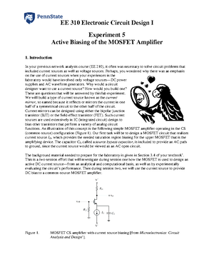 Lab 3 - Lab 3 Instructions - EE 310 Electronic Circuit Design I Experiment 3 Power Supply Design ...