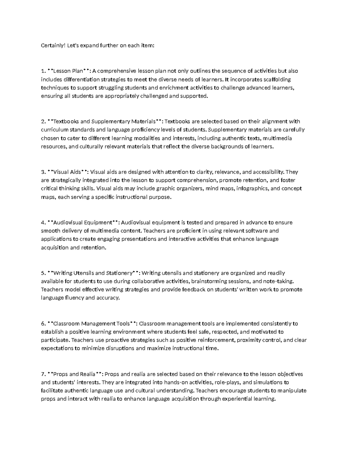 LECTURER NOTES FOR LITERATURE - Certainly! Let's expand further on each ...