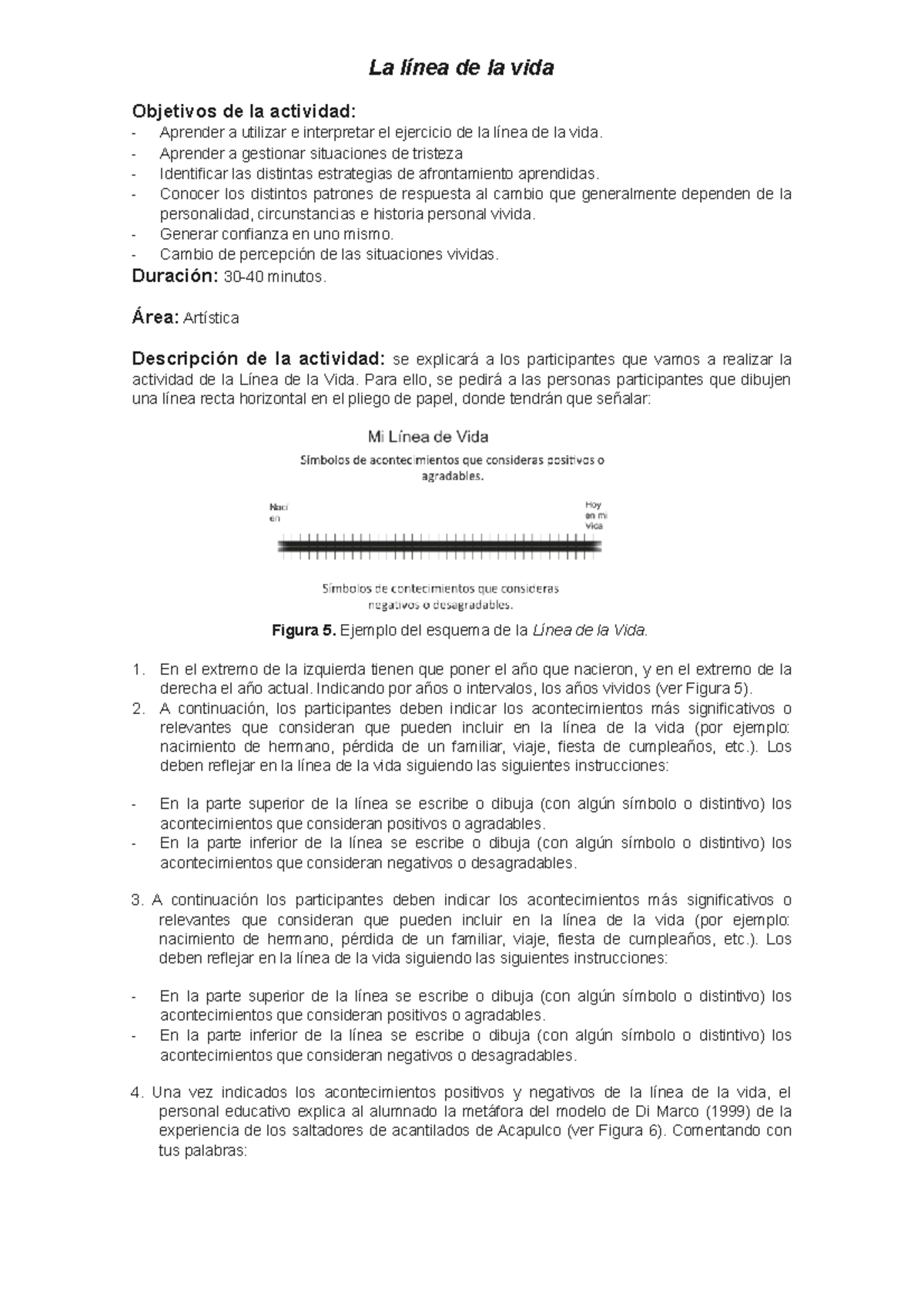 Actividad 2 - Tutoría - La línea de la vida Objetivos de la actividad ...