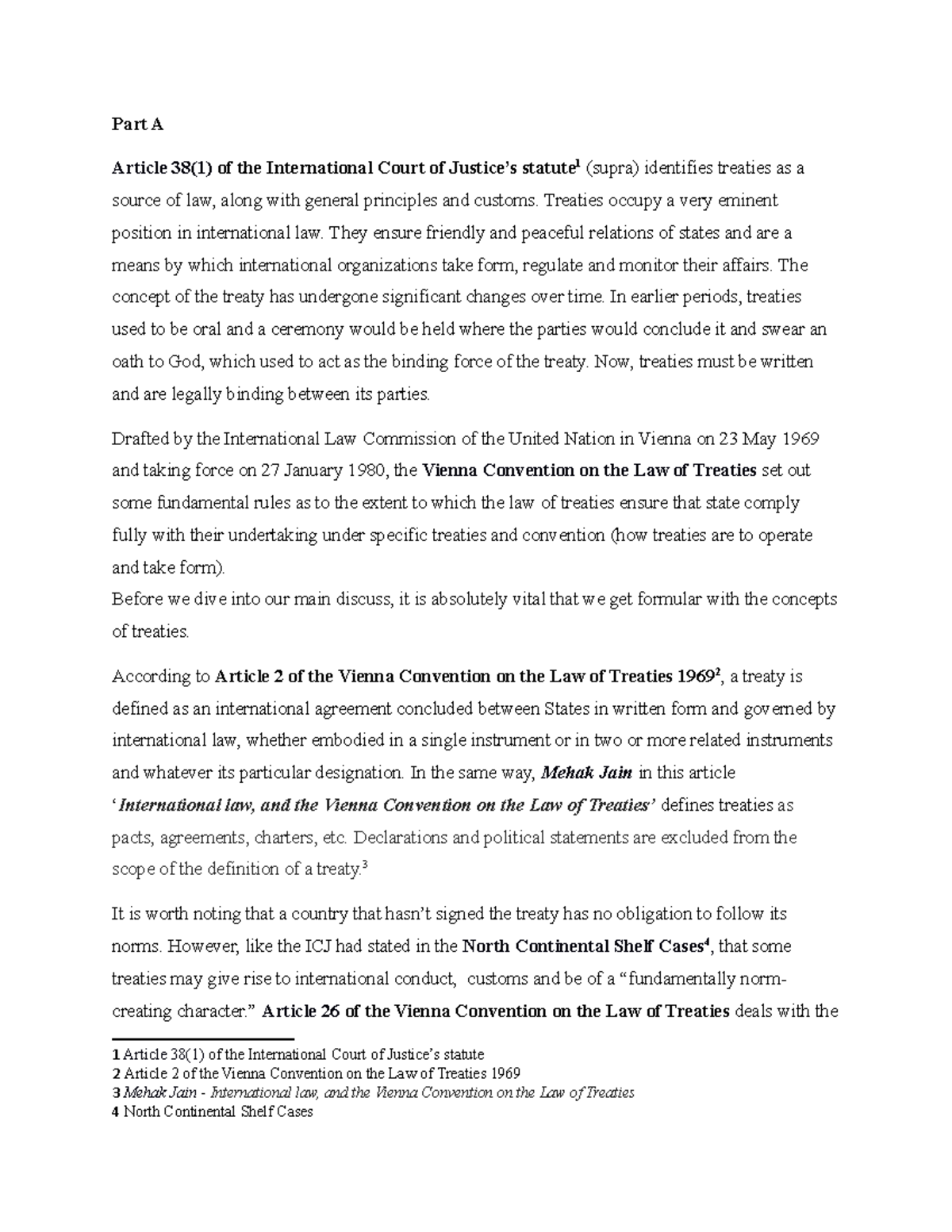 035 414 CAT 1 International LAW I - Part A Article 38(1) of the ...