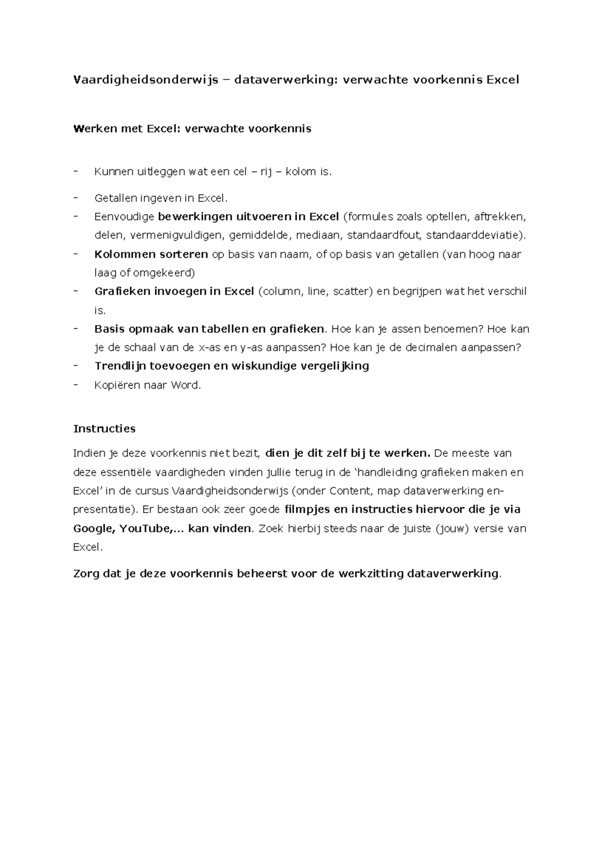 Voorkennis Excel 2021 Vaardigheidsonderwijs Dataverwerking voorkennis-excel-2021-vaardigheidsonderwijs-dataverwerking