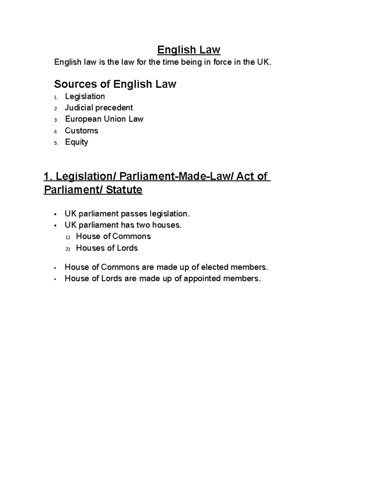 English Law - English Law English law is the law for the time being in ...