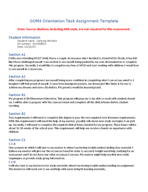 D270 Assignment Task 2 - As educational environments increasingly ...