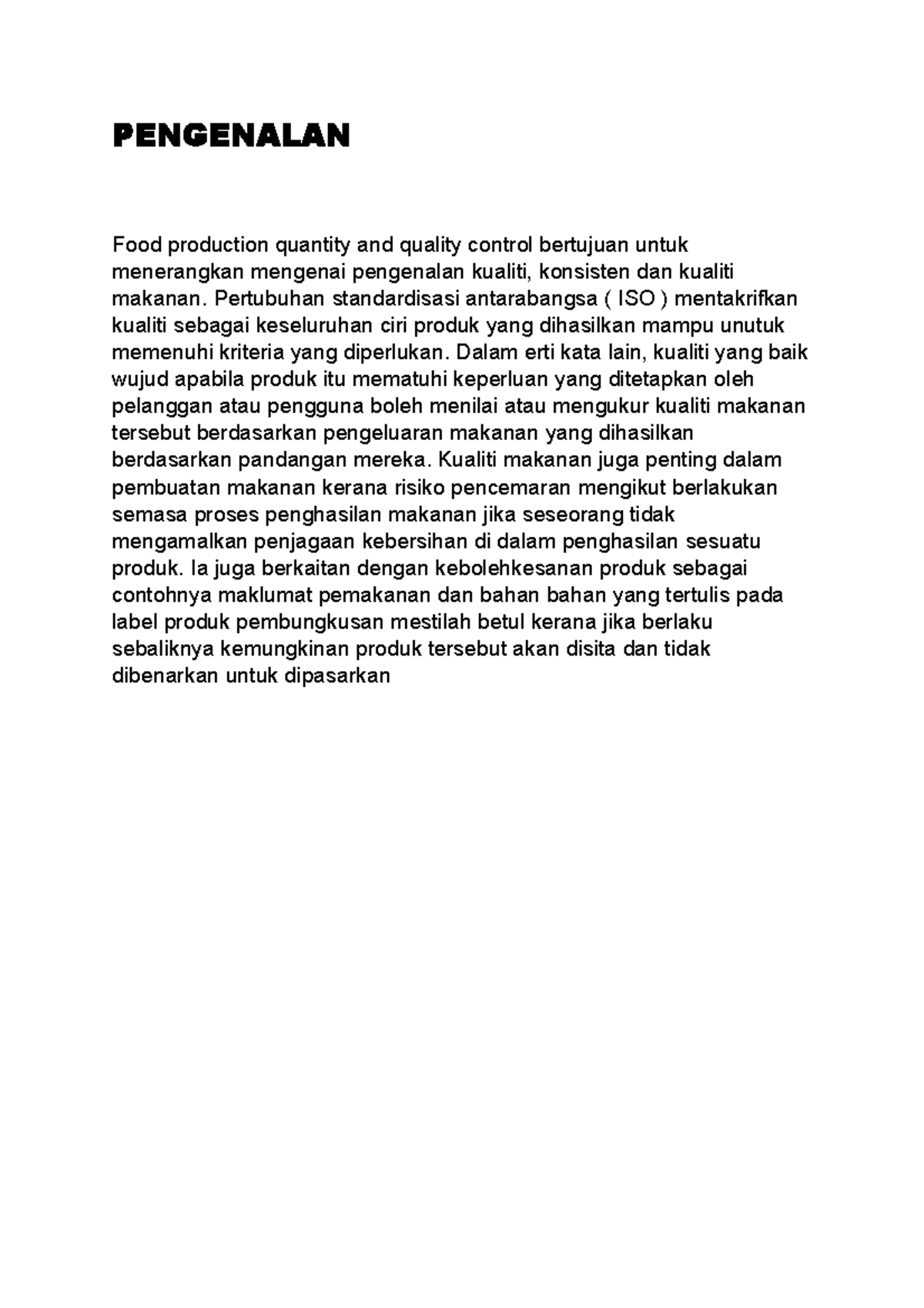 COCU 2 Report - ht-012-2012 - PENGENALAN ####### Food production ...