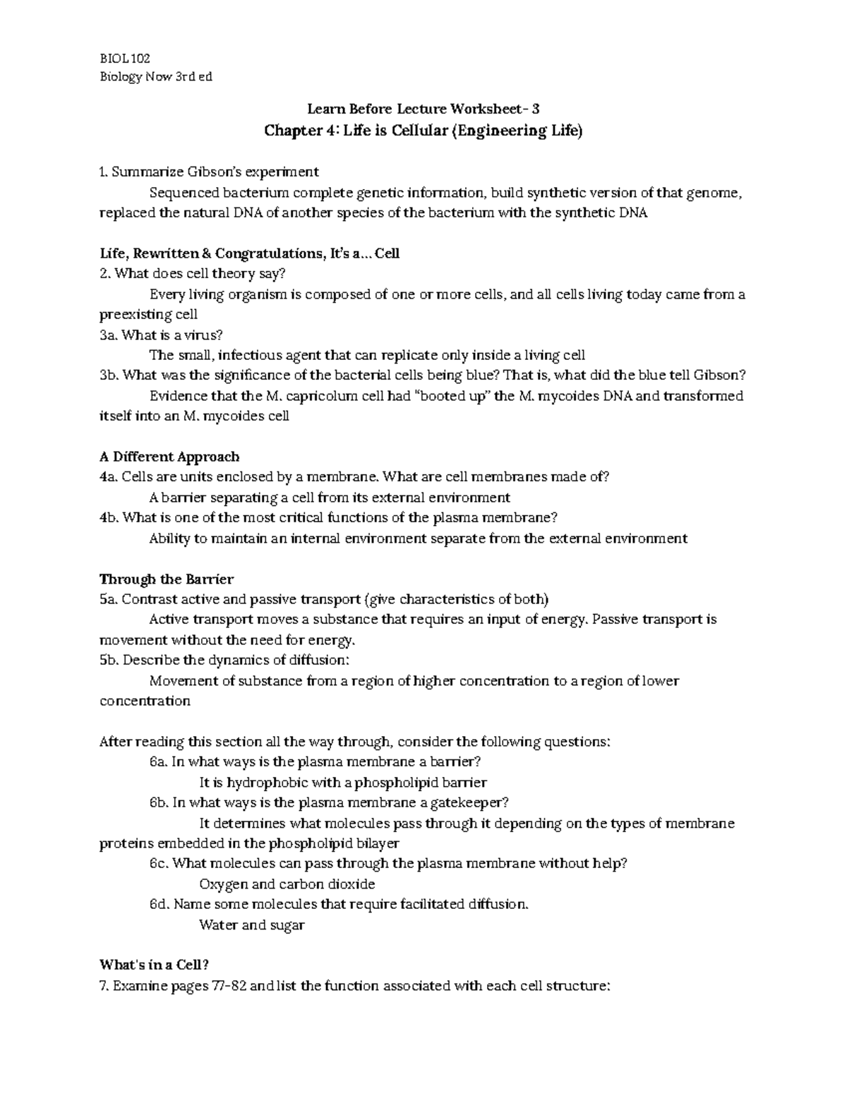LBL-3 Ch. 4- Life is Cellular - BIOL 102 Biology Now 3rd ed Learn ...