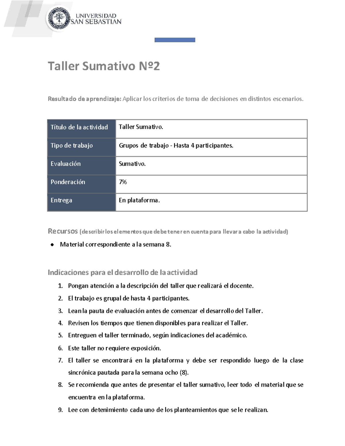 Taller de estocastico - Resumen sdsdsd - Modelos Estocásticos Taller ...