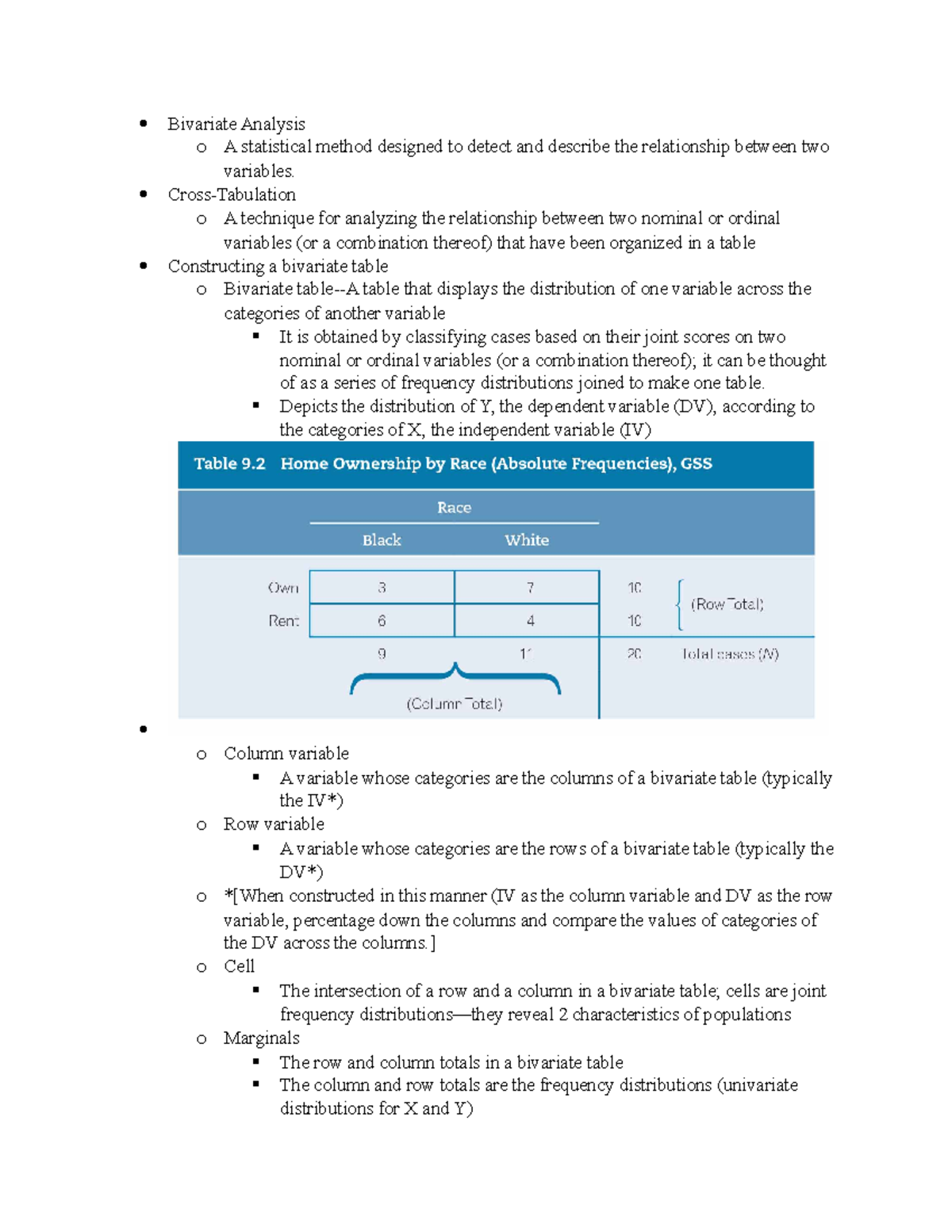 Stats Chap 9 Bivariate Analysis Bivariate Analysis O A Statistical