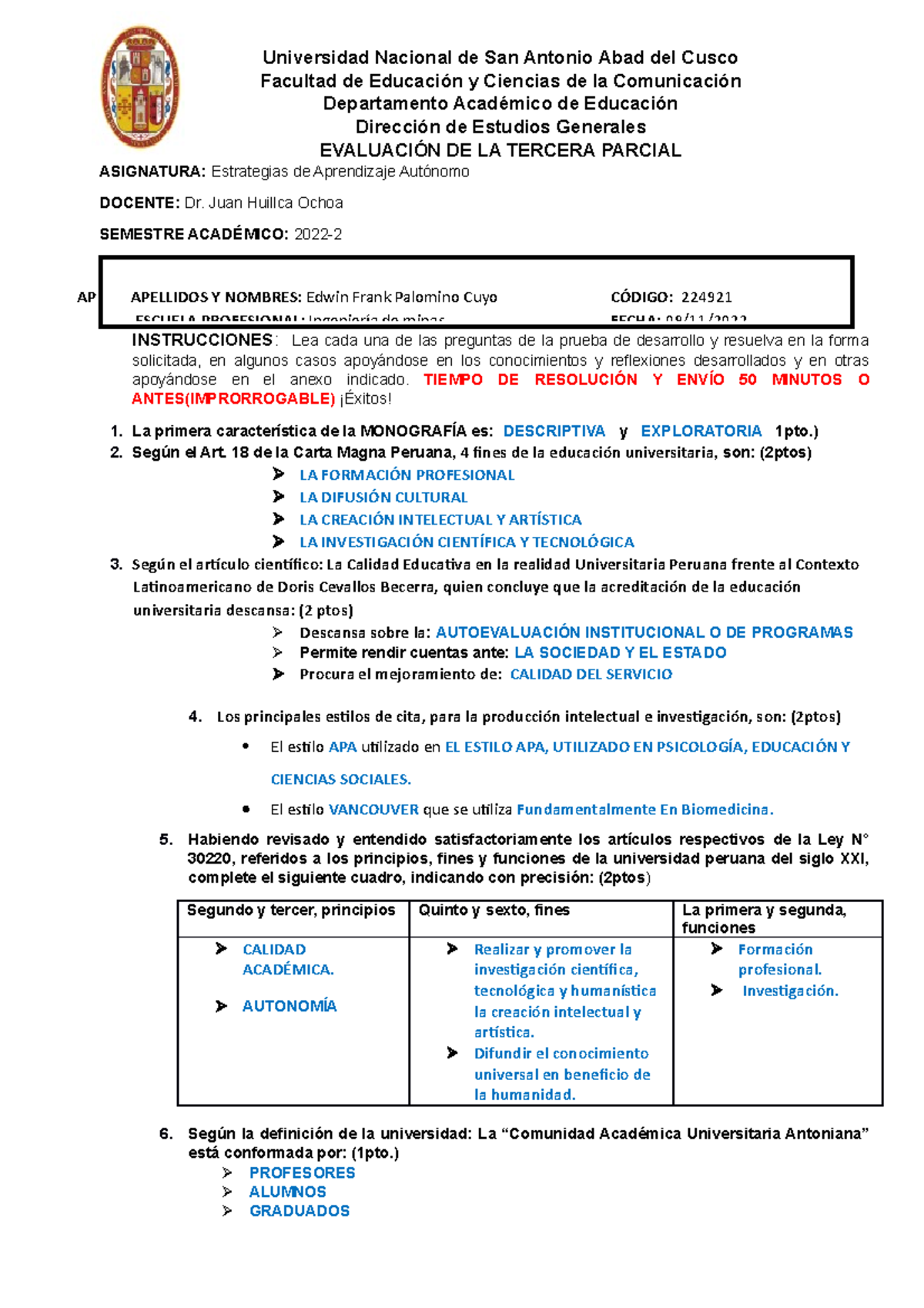 AMI, Edwin Frank Palomino CUYO 224921 - Universidad Nacional de San ...
