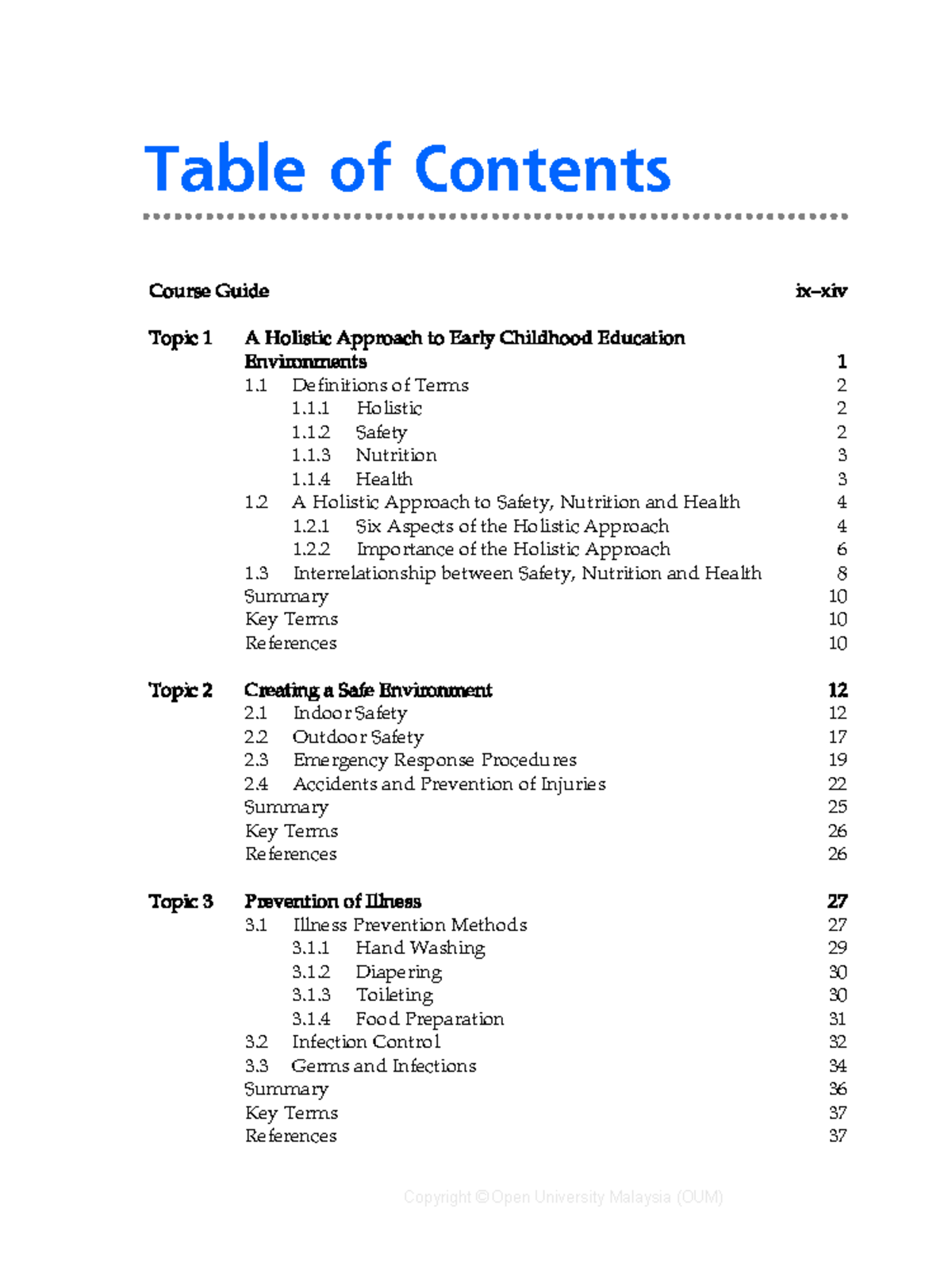 02 HBEC4103 TOC - A table content for the course of HBEC 4103 Safety ...