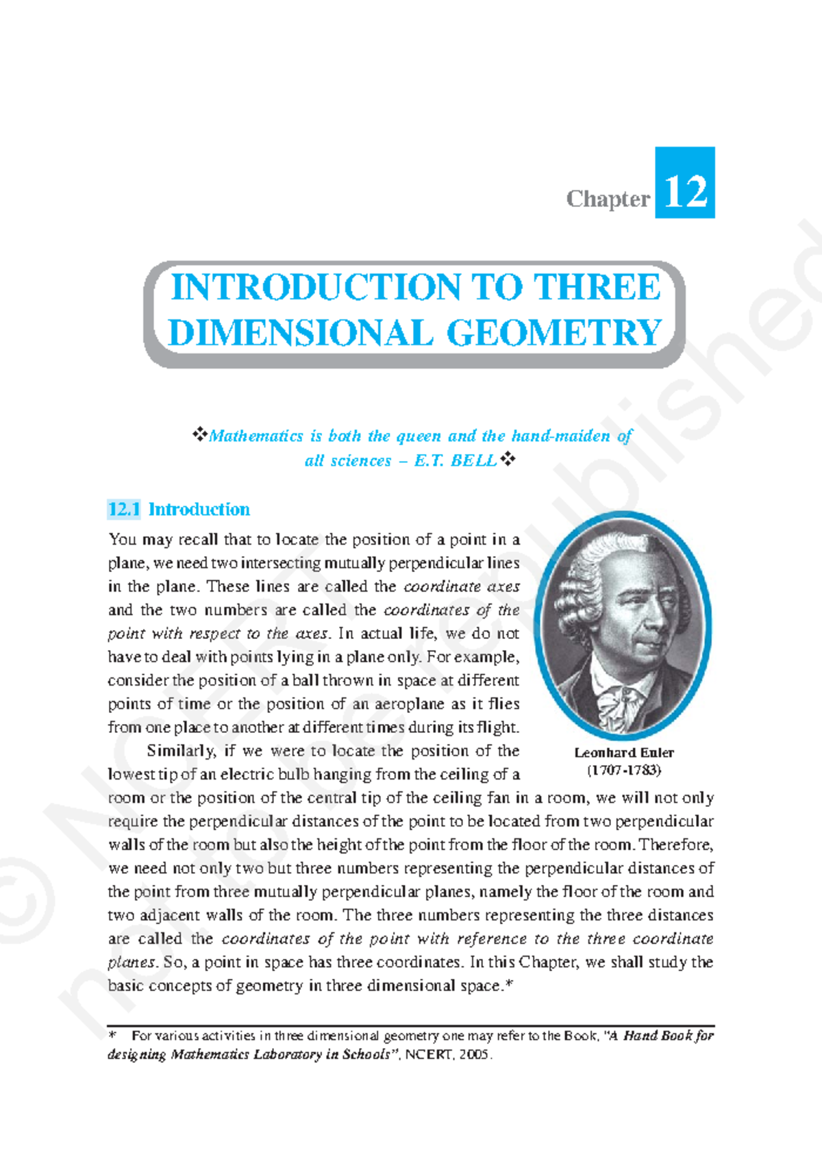 Maths 12 - Mathematics is both the queen and the hand-maiden of all ...