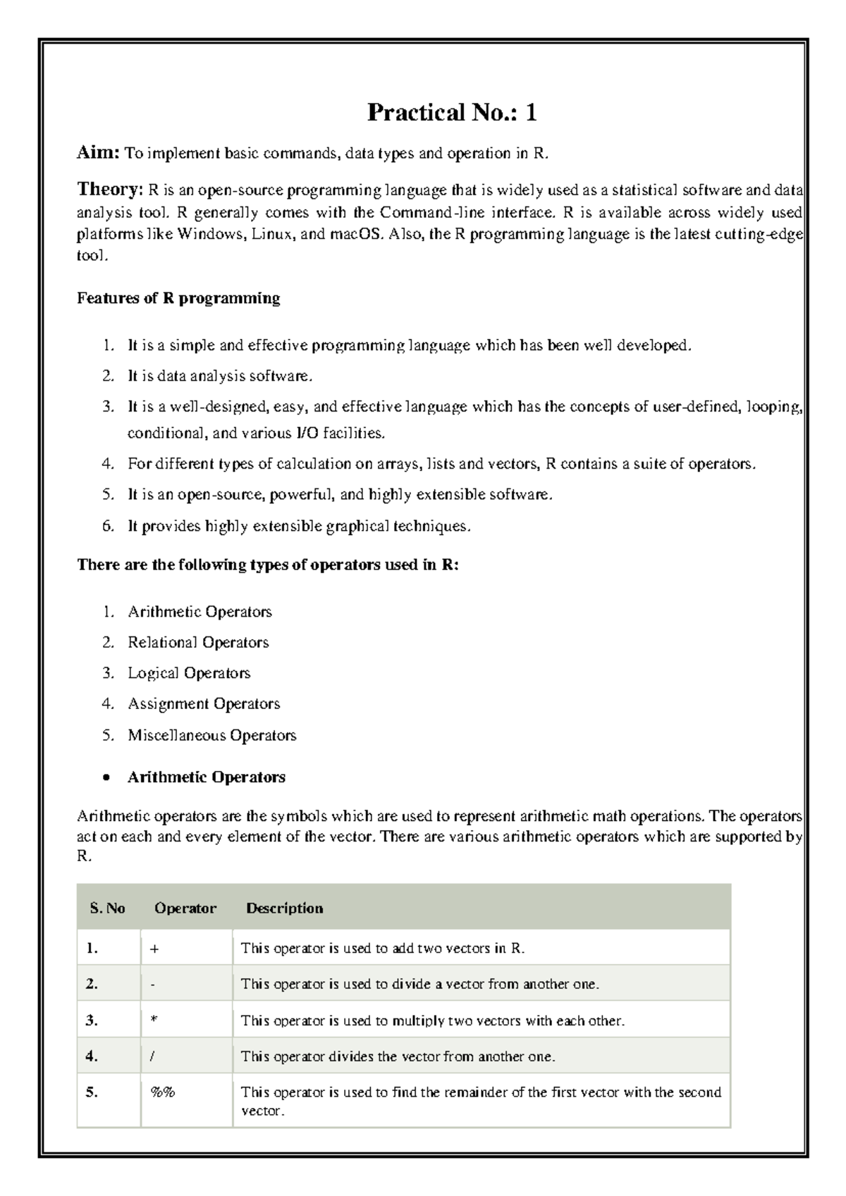 CDAlab - It is a practical file for computational data analytics subject - Practical No.: 1 Aim ...