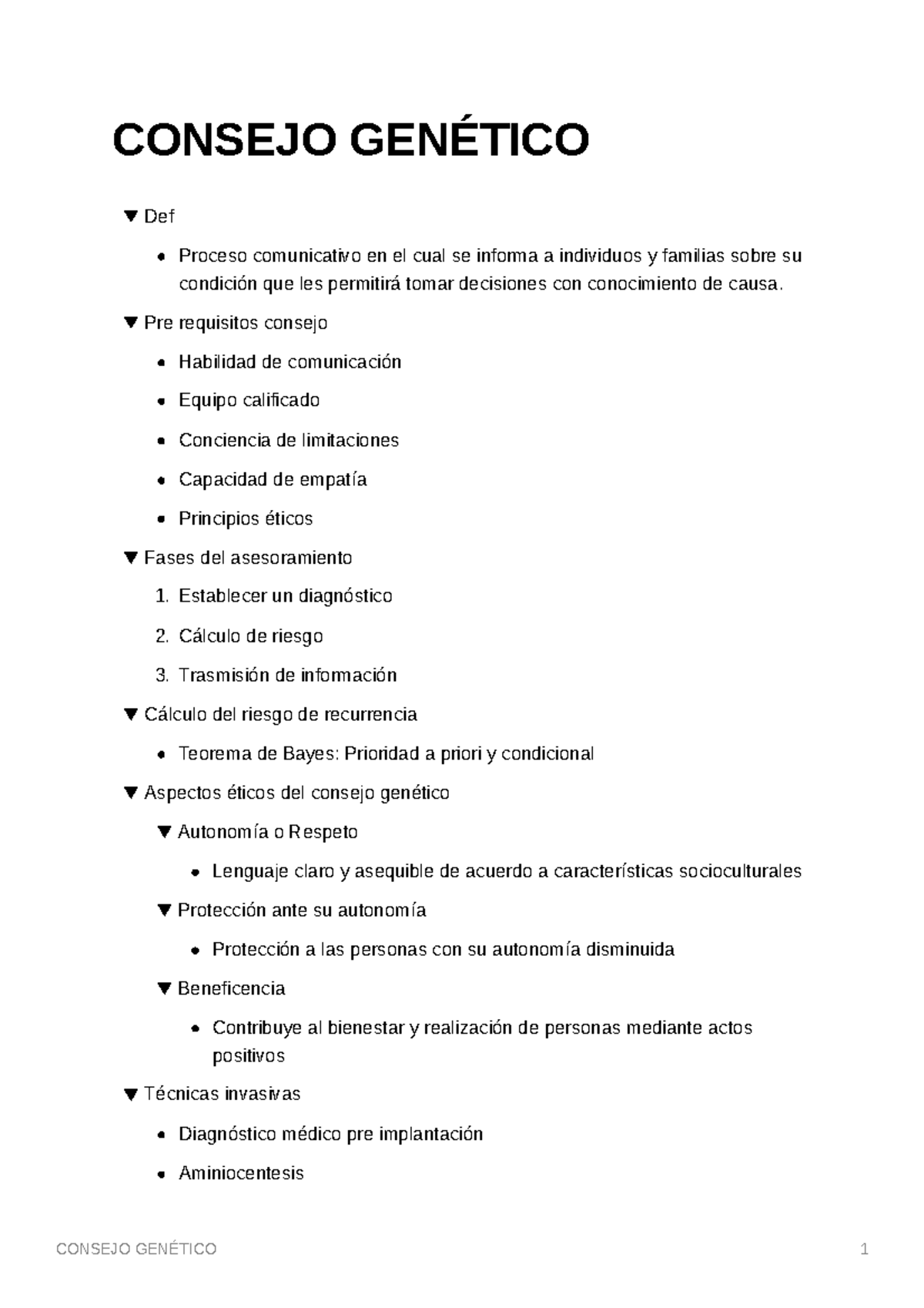Consejo Gentico - CONSEJO GENÉTICO 1 CONSEJO GENÉTICO Def Proceso ...