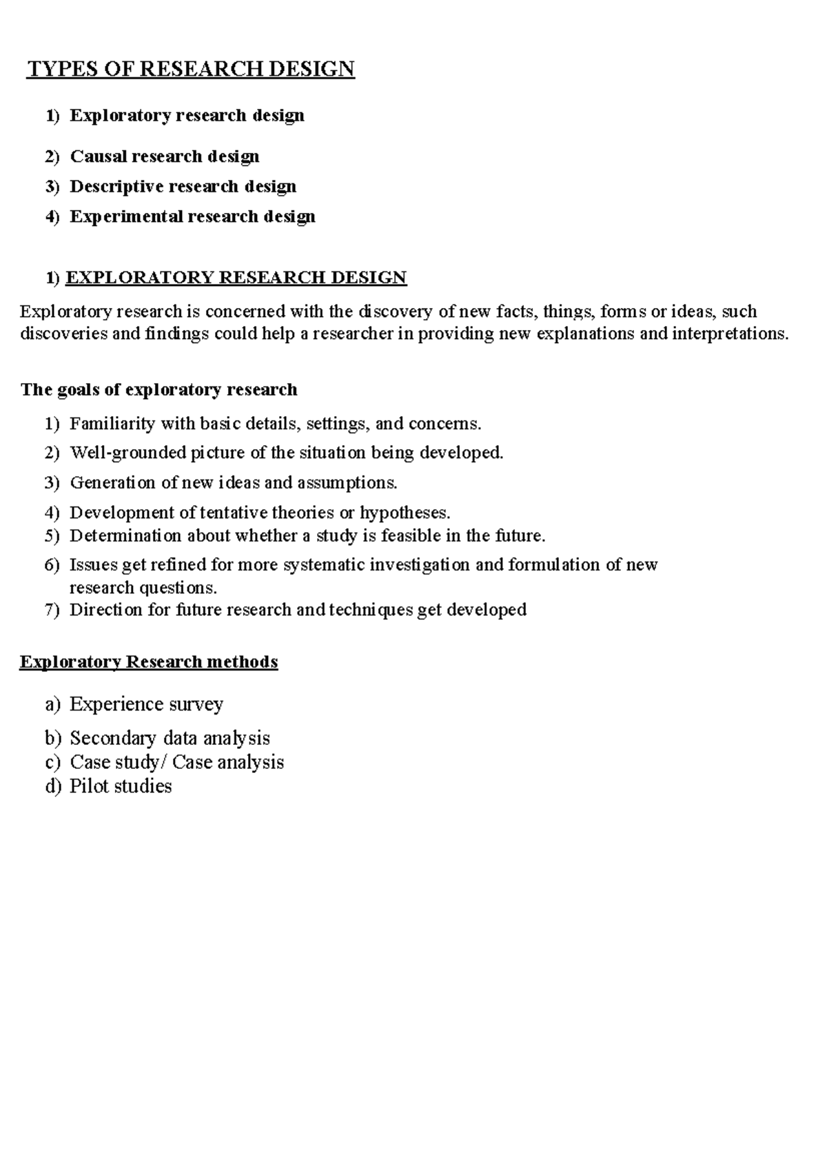 Types OF Research Design - TYPES OF RESEARCH DESIGN Exploratory ...