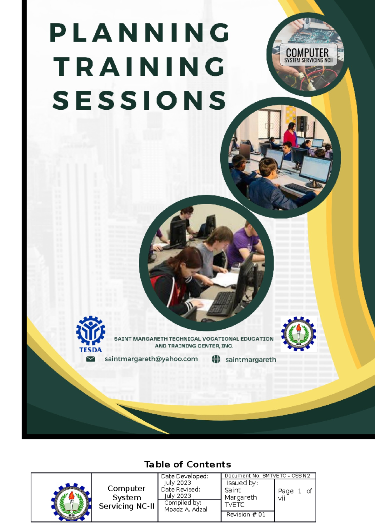 Table of Contents - css - Table of Contents Computer System Servicing ...