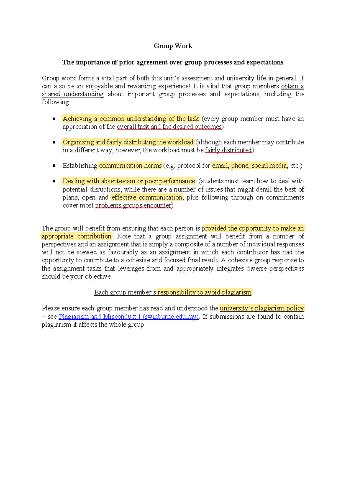 Group Work Information (MGT2000 8 Tu 1) - Group Work The importance of ...