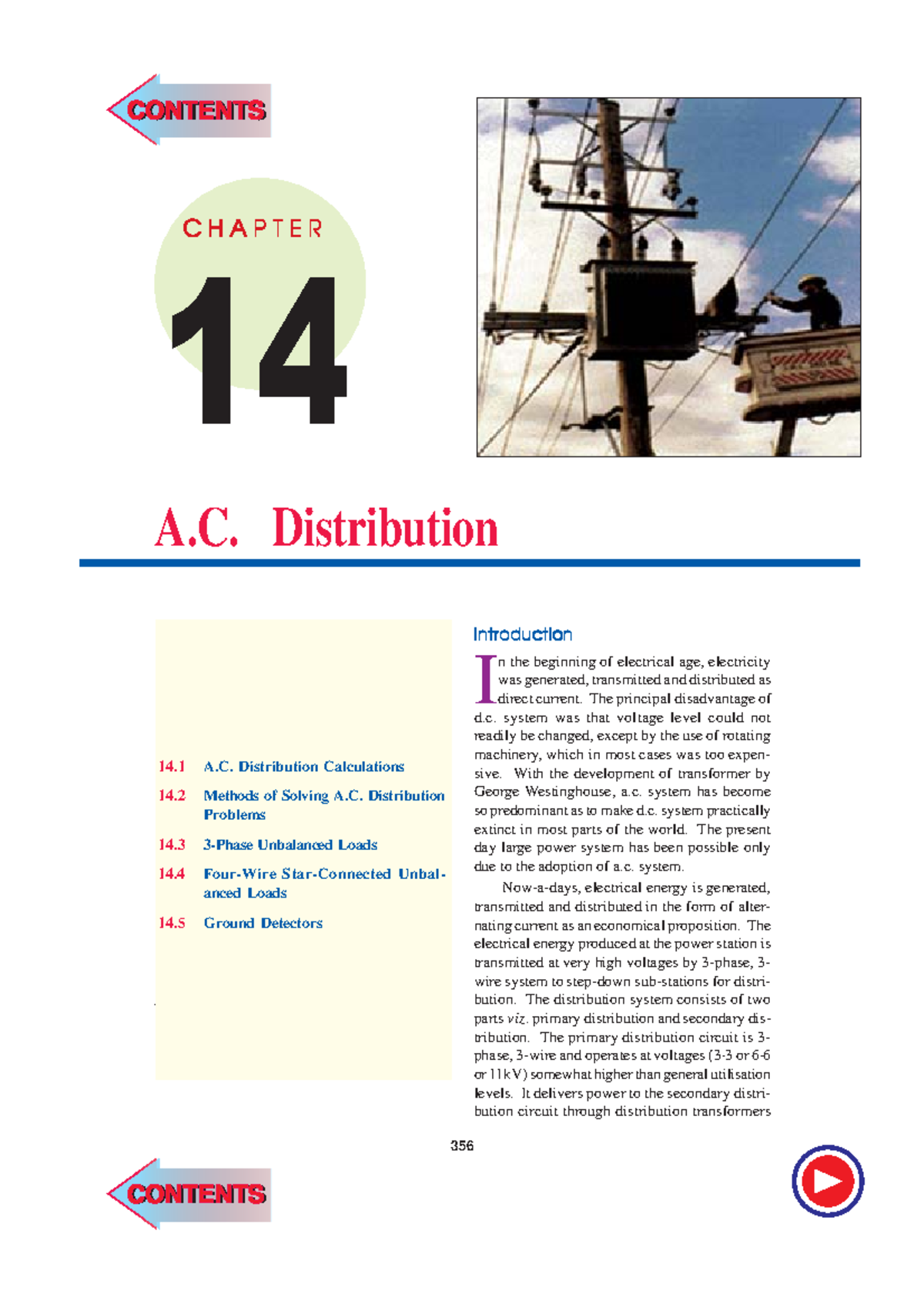 Ch-14 - textbook extract on AC distribution - CONTENTS CONTENTS 356 ...