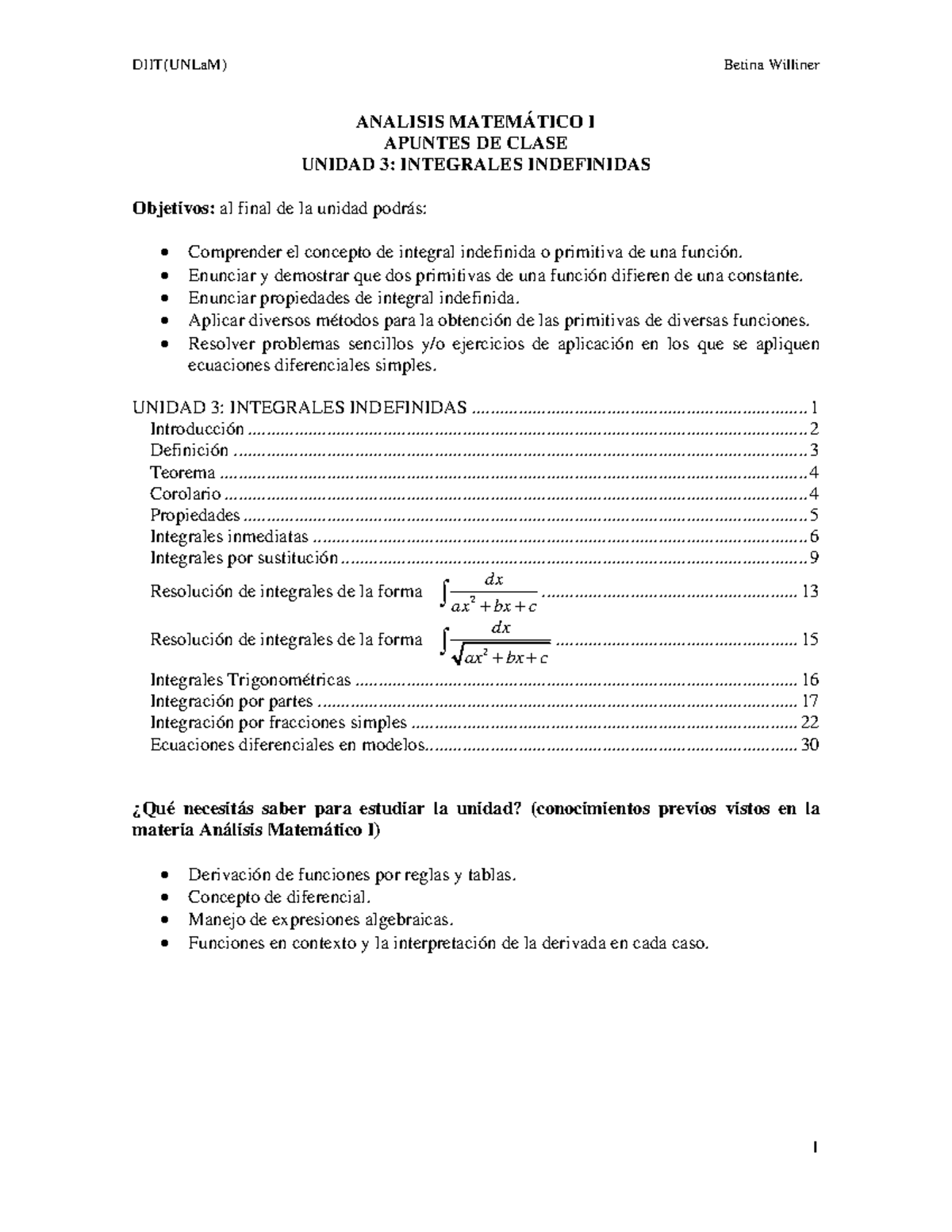 Unidad 3Integralesindefinidas apunte de integrales definidas con graficos - ANALISIS MATEMÁTICO ...