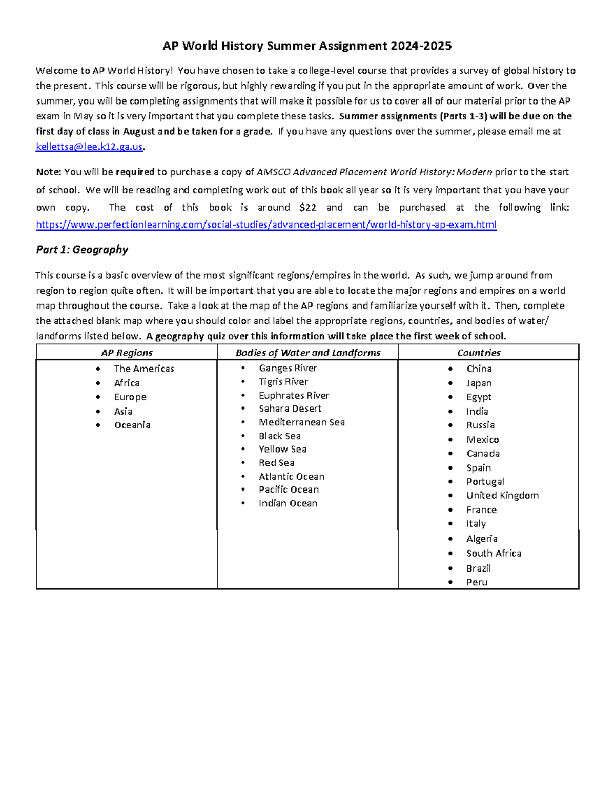 AP WH Summer 24 25 - Hahahahahh - AP World History Summer Assignment ...