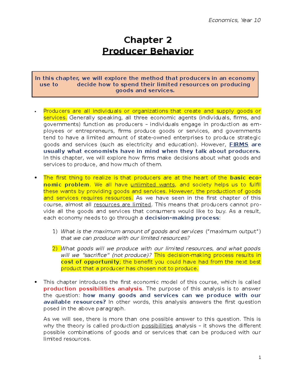 Producer-Behavior - hhhh - Chapter 2 Producer Behavior In this chapter ...