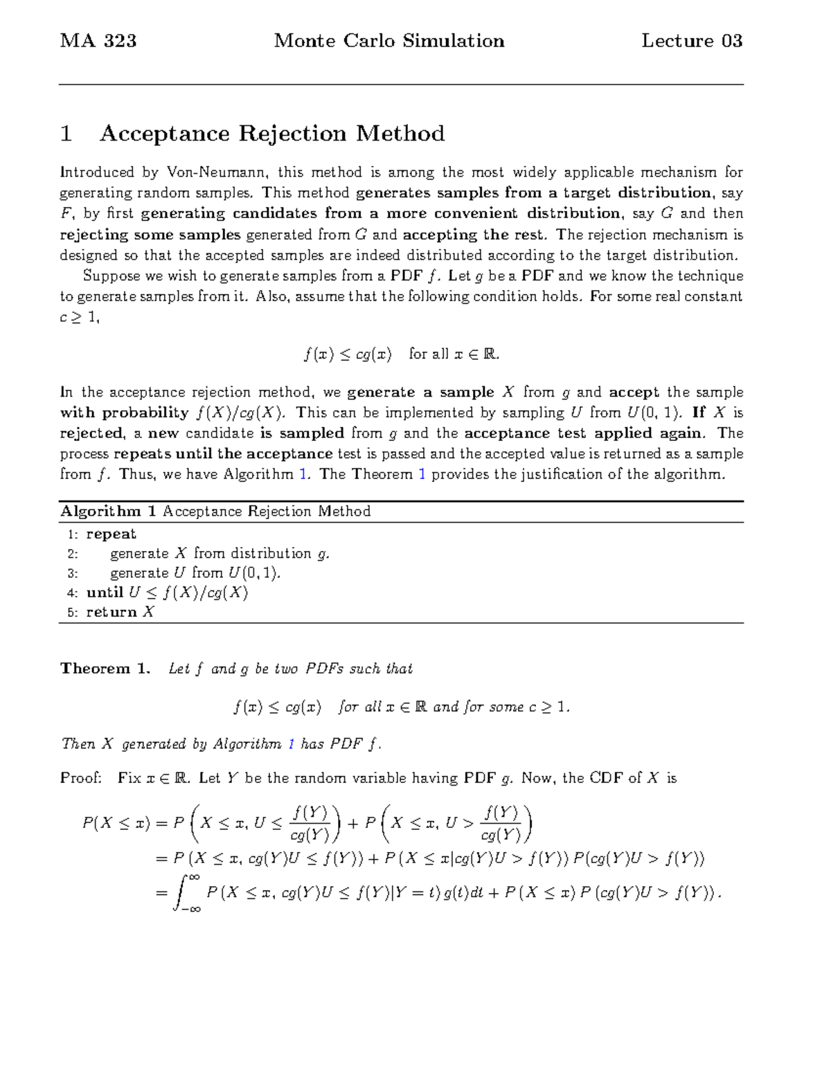 Lecture 03 Monte Carlo Methods Ma 323 Monte Carlo Simulation