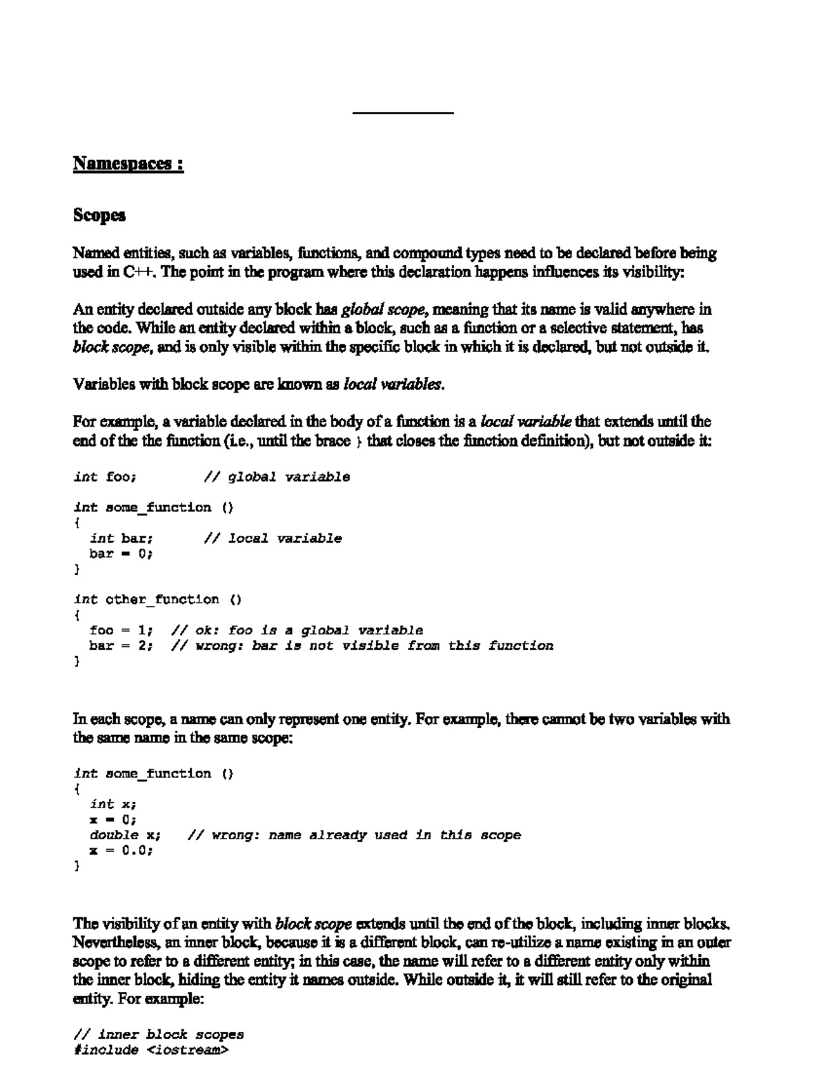 40 Namespaces - Object Oriented Programming - Studocu