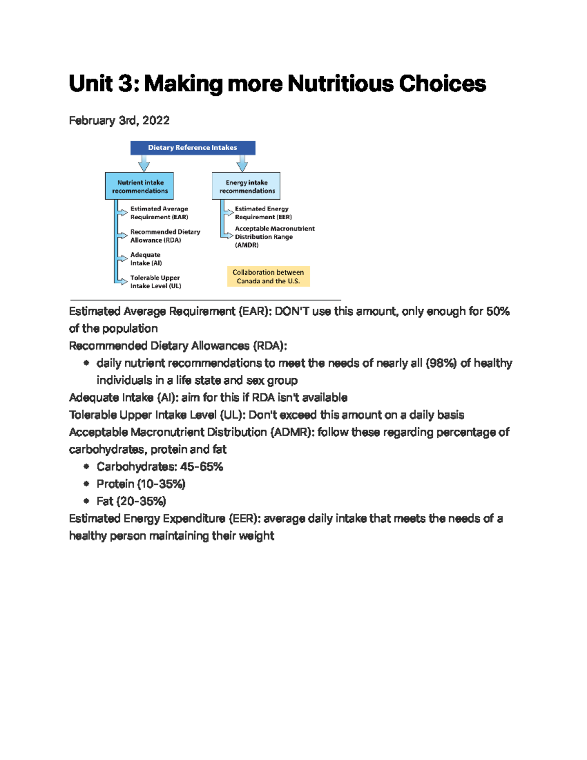 Unit 3 Making more Nutritious Choices - Unit 3: Making more Nutritious ...