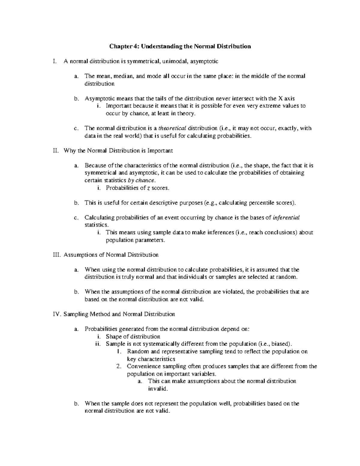 04chapter summary ch04 - Chapter 4: Understanding the Normal ...