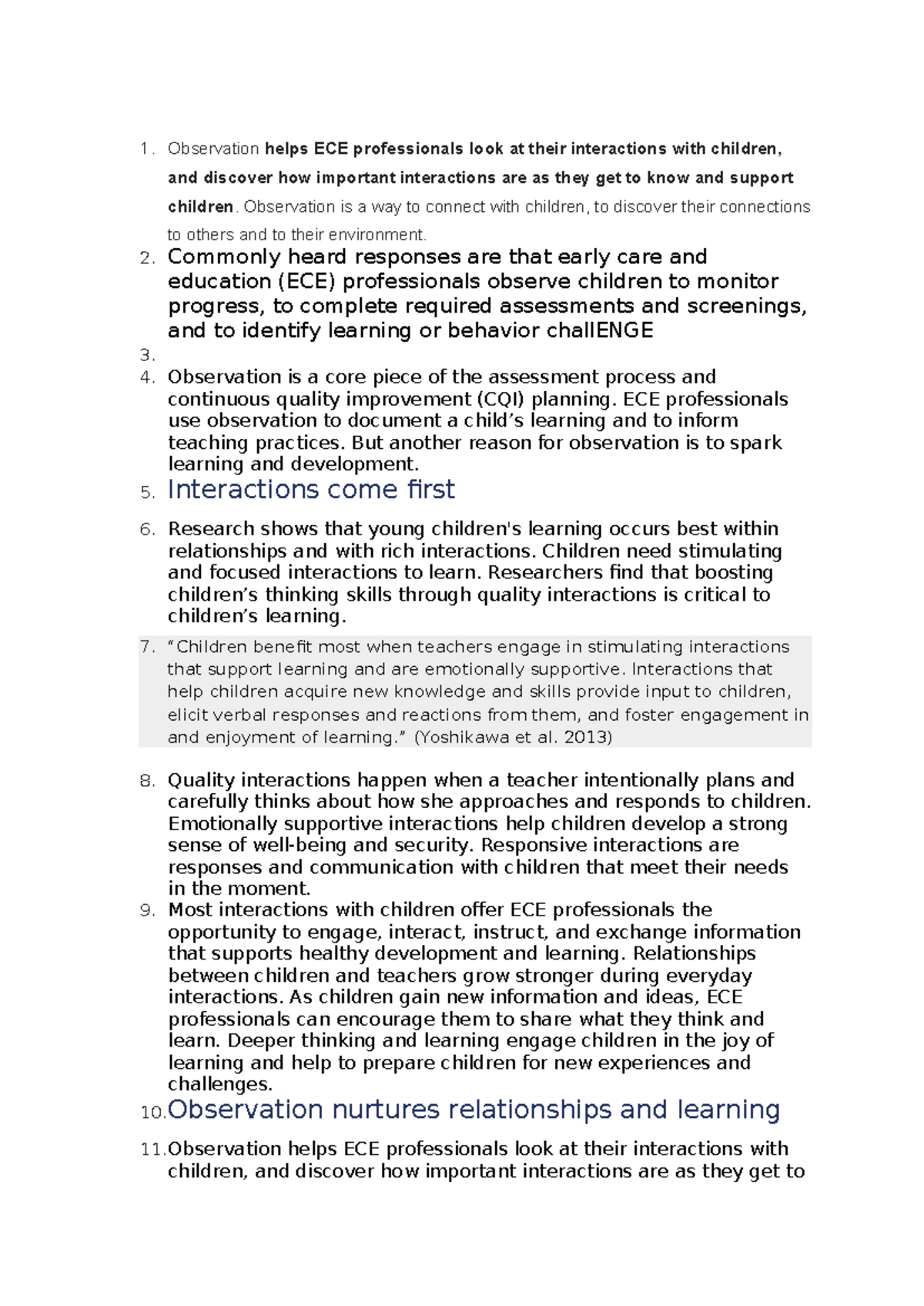 Education childhood early online - Observation helps ECE professionals ...