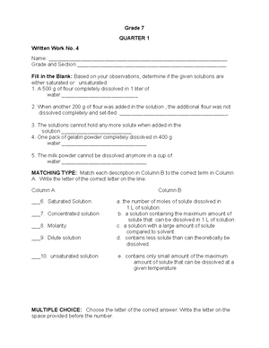 Grade 7 Q1 WW1 Science - learning materials - Grade 7 QUARTER 1 SCIENCE ...