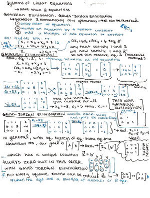 Linear Dependency 1 - Professor Benjamin - 1. is when Ex: 2) Y cantall ...