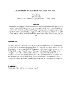 Lab Report Motion Down an Incline - Motion Down an Incline Abstract ...