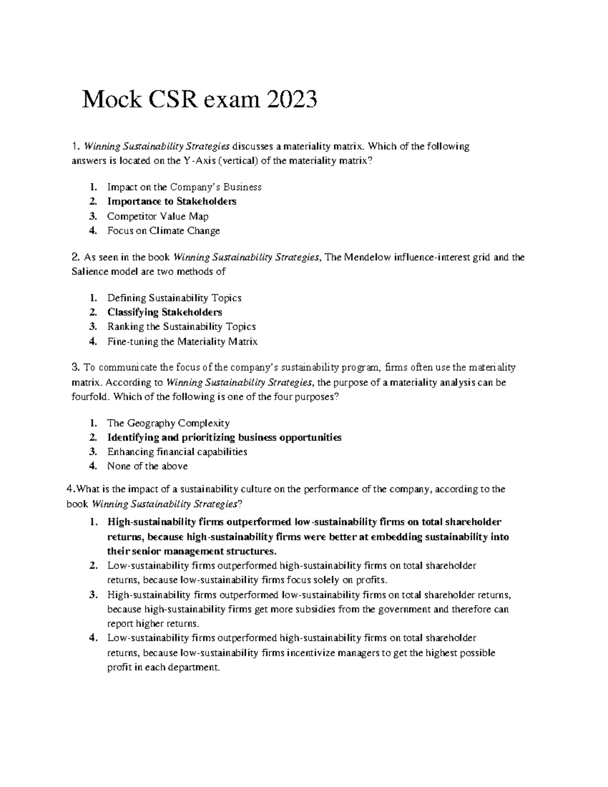 CSR Mock exam With Answers 2023-1-3 - Mock CSR exam 2023 Winning ...