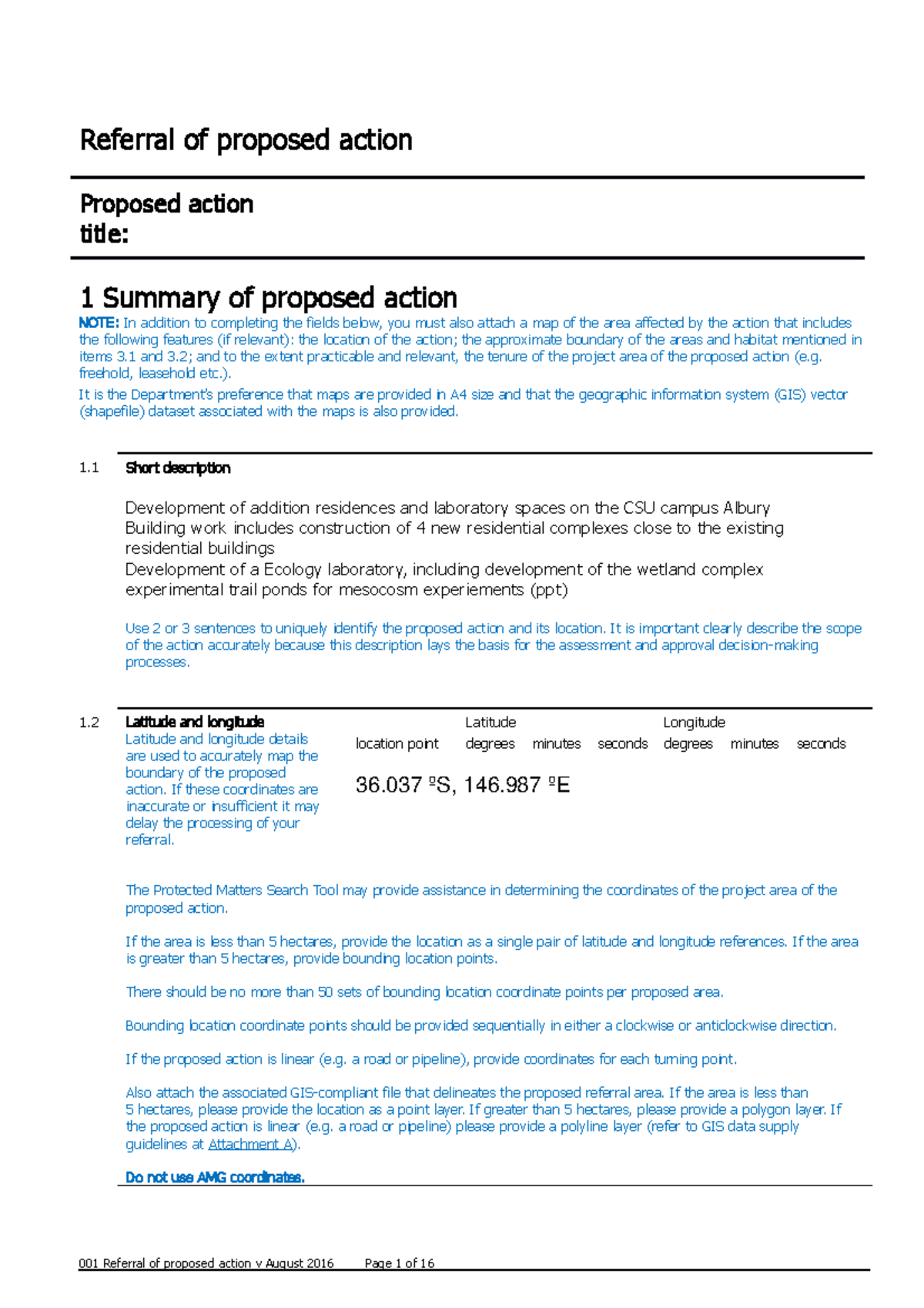 Referral-proposed-action-form - Referral of proposed action Proposed ...