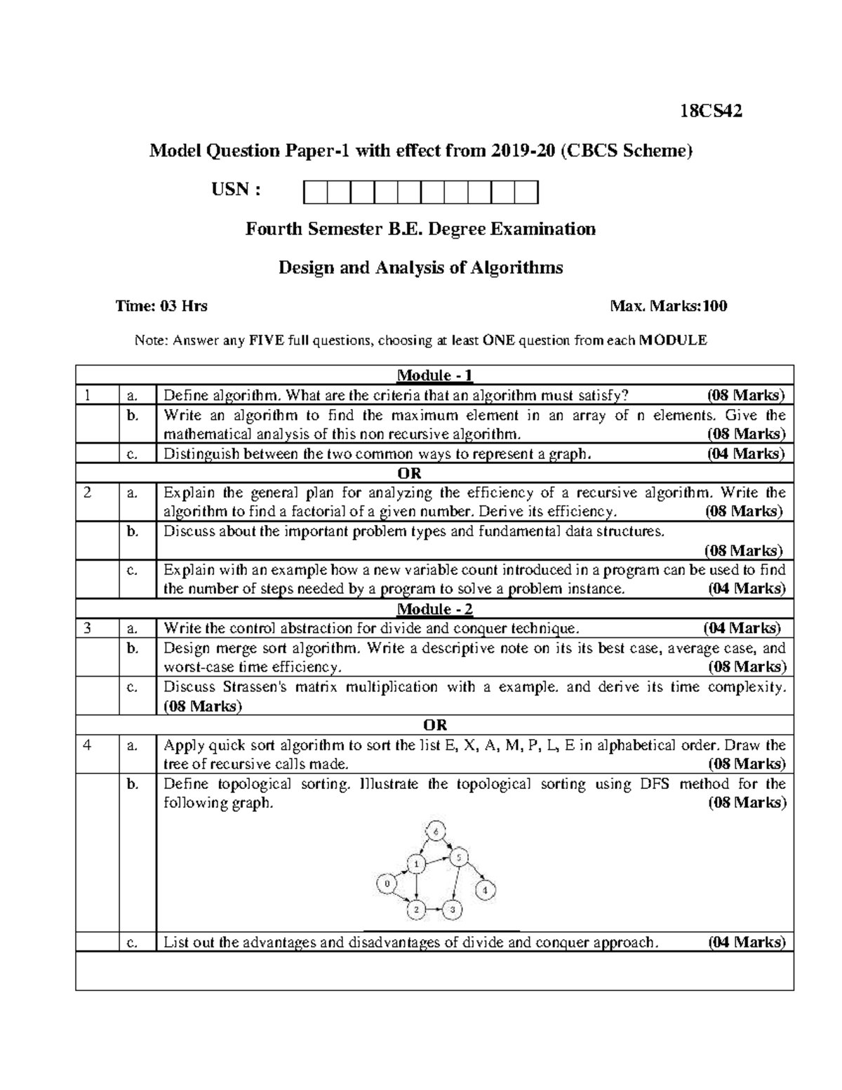 18cs422 - Docs - 18CS Model Question Paper-1 with effect from 2019-20 ...