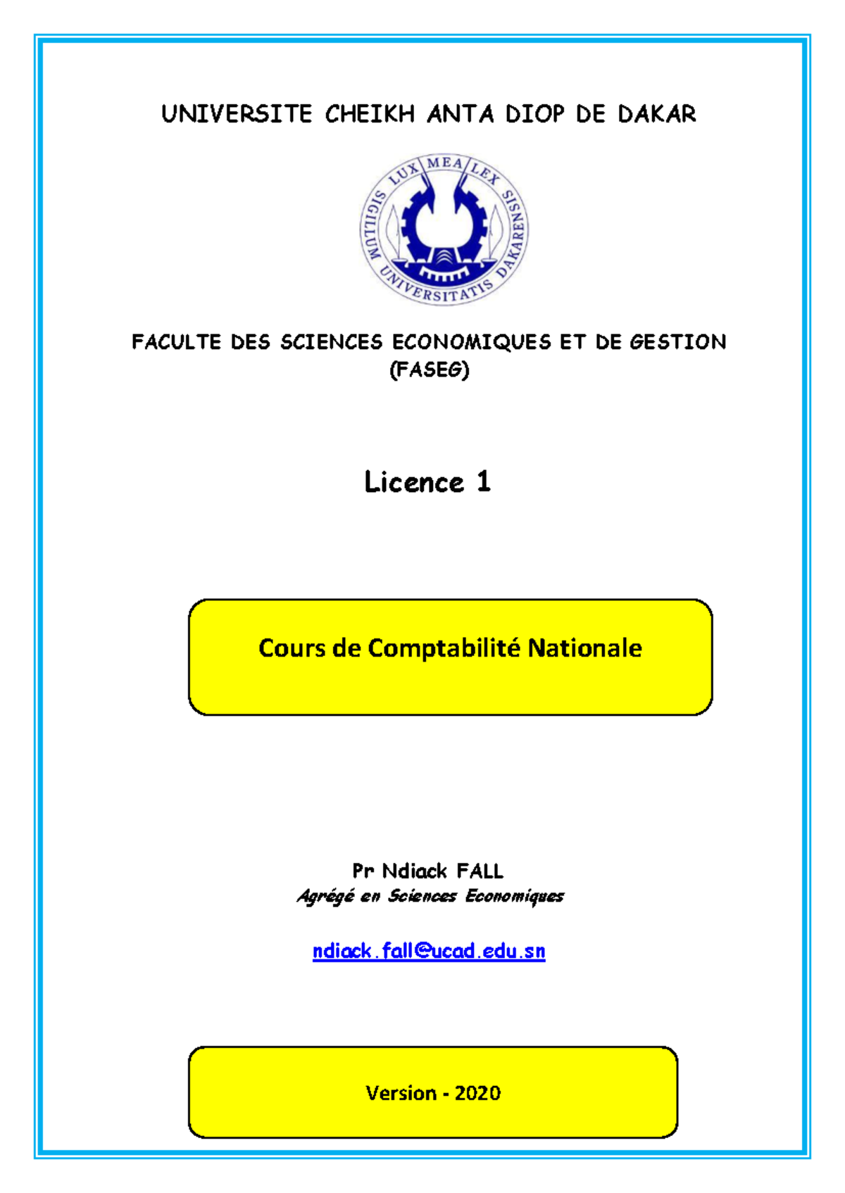 Cours complet de Comptabilité Nationale version 2020 - Cours de ...